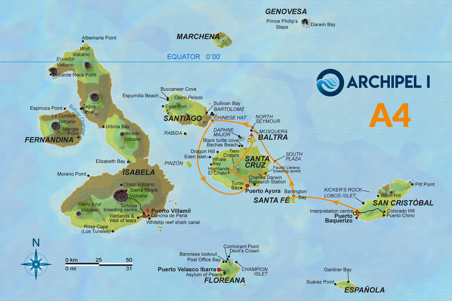 Route A4 Archipel 1 - Catamaran Archipel I